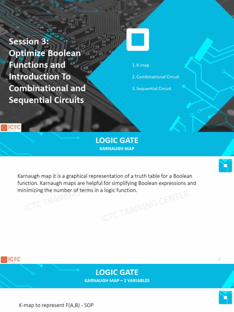 Ic Overview Session3 Kmap | PDF | Electronics | Logic