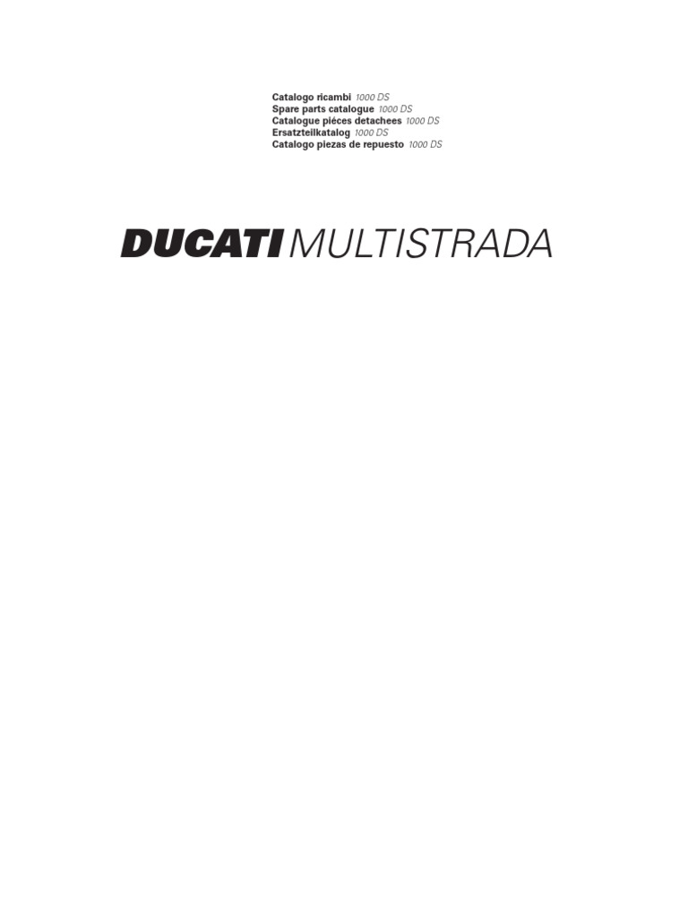 Despiece Multistrada 1000 DS Usa 03 Ed01 | PDF