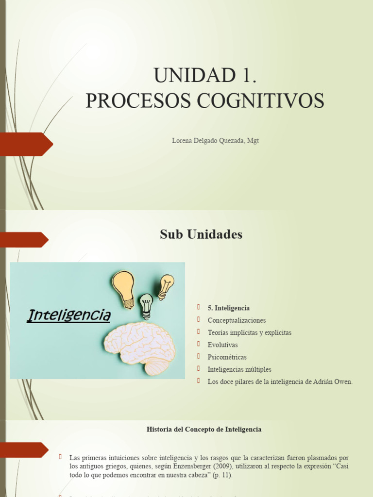 UNIDAD 1 Inteligencia | PDF | Inteligencia | Escala de inteligencia para adultos de Wechsler