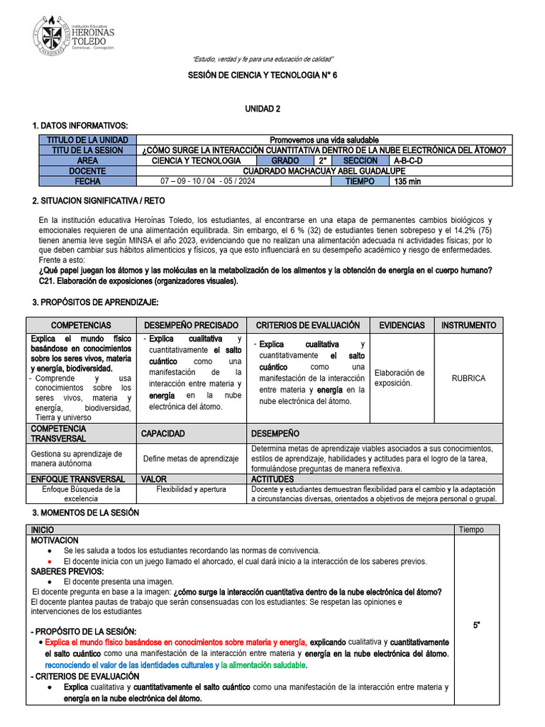 Sesión de Aprendizaje 13 | PDF | Importar | Maestros