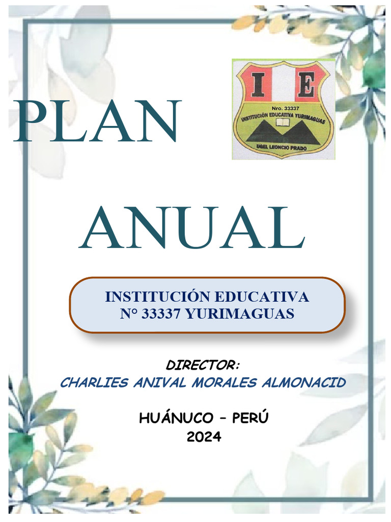 Plan Anual de Trabajo 2024 | PDF | Evaluación | Educación primaria