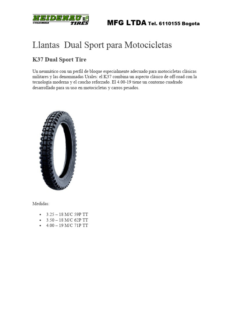 Dual Sport Tires | PDF
