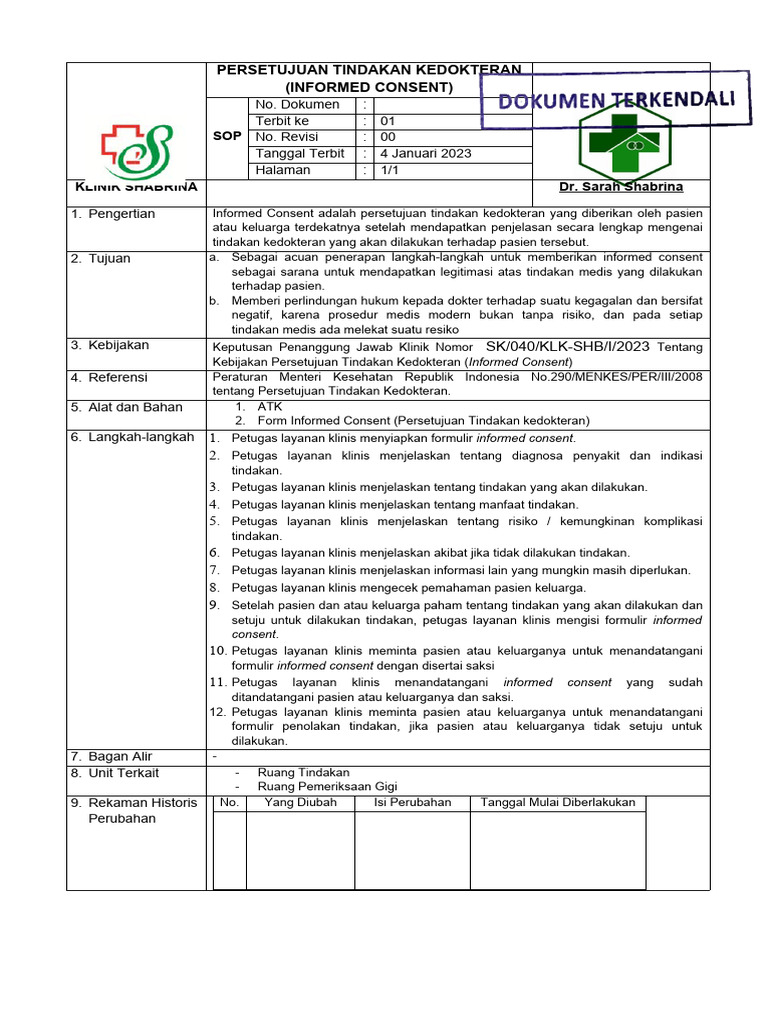 Prosedur Informed Consent Medis | PDF