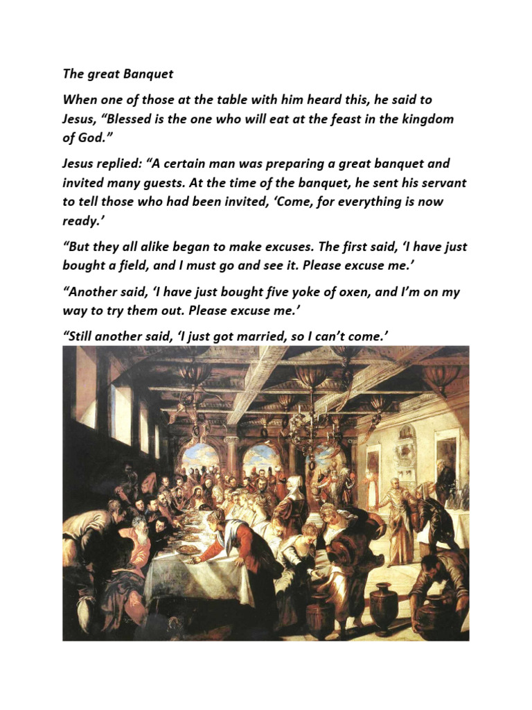 Parable of the Great Banquet | PDF | Physical Fitness