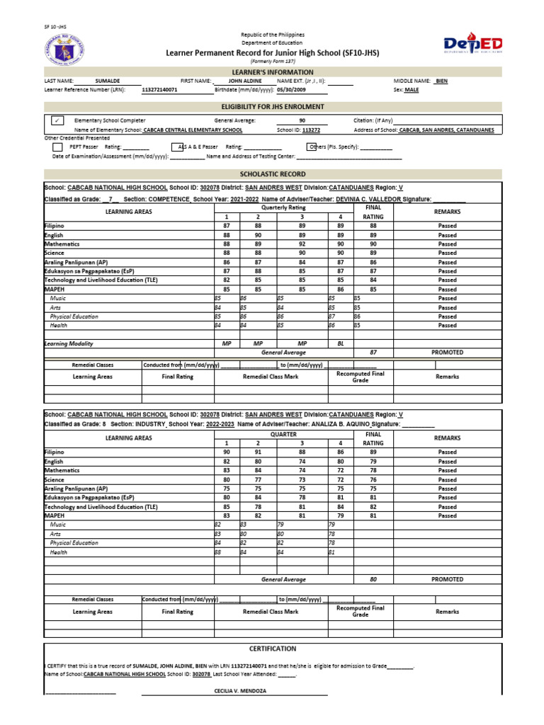 Sumalde, John Aldine, Bien | PDF | Middle Schools