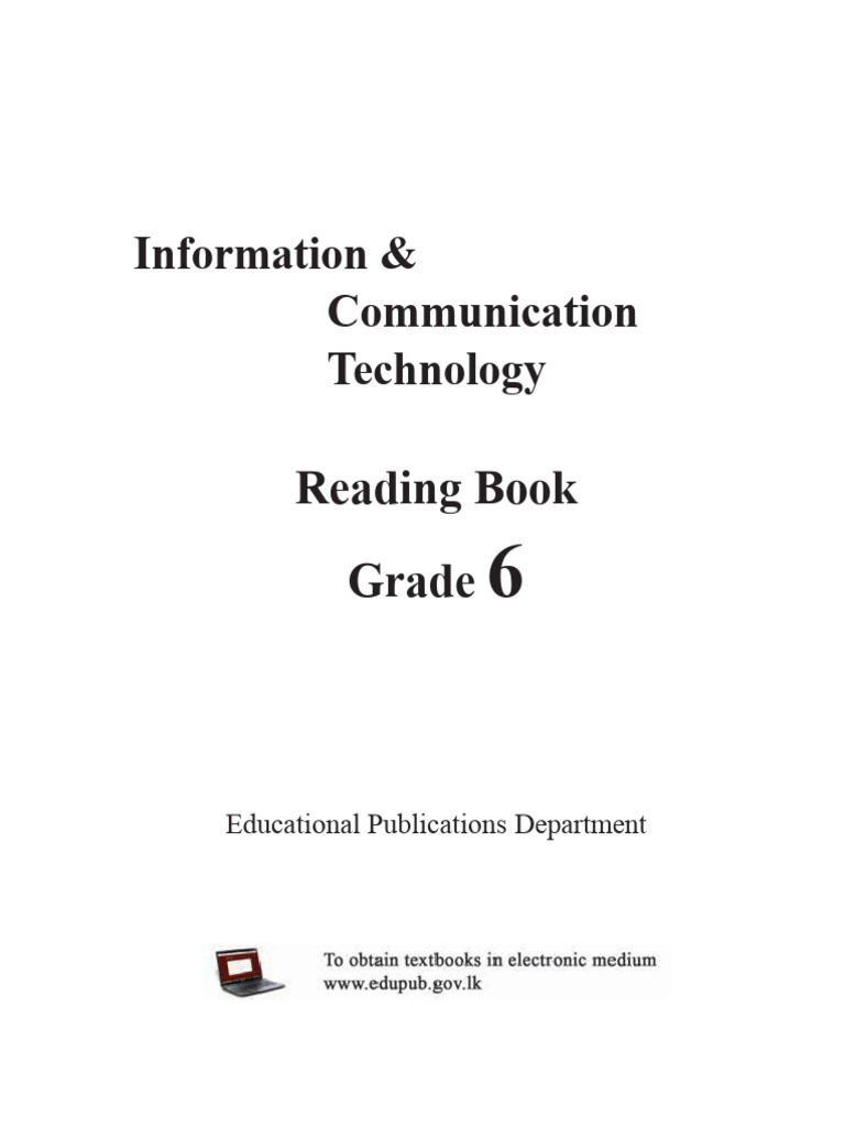 Grade 6 ICT Reading Book | PDF | Patriotic Songs | Sri Lanka