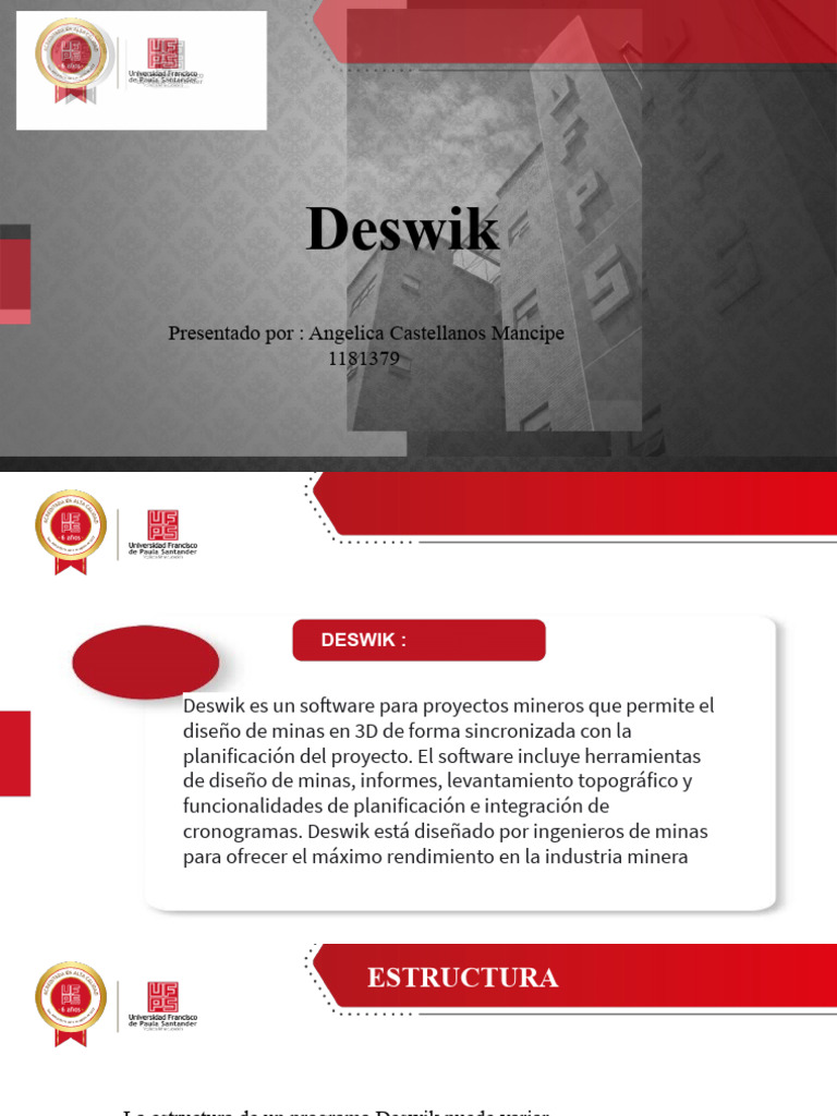 Deswik: Software Minero 3D y Planificación | PDF | Minería | Software