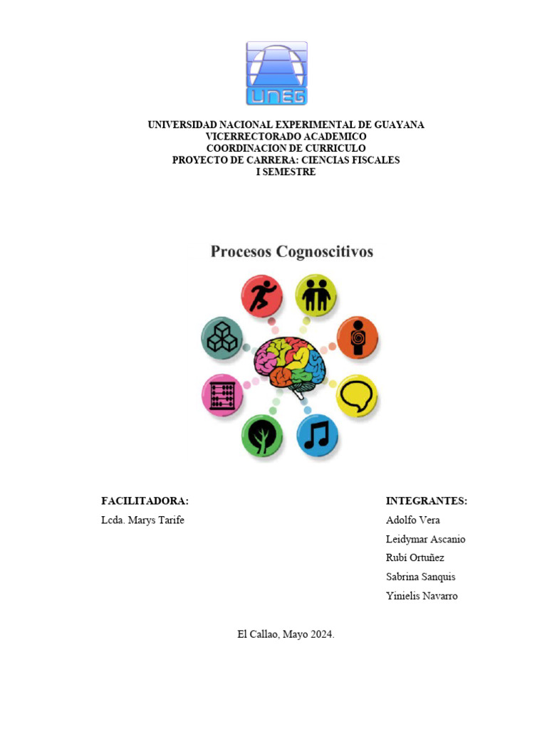 Procesos Cognitivos Pdf Cognición Percepción