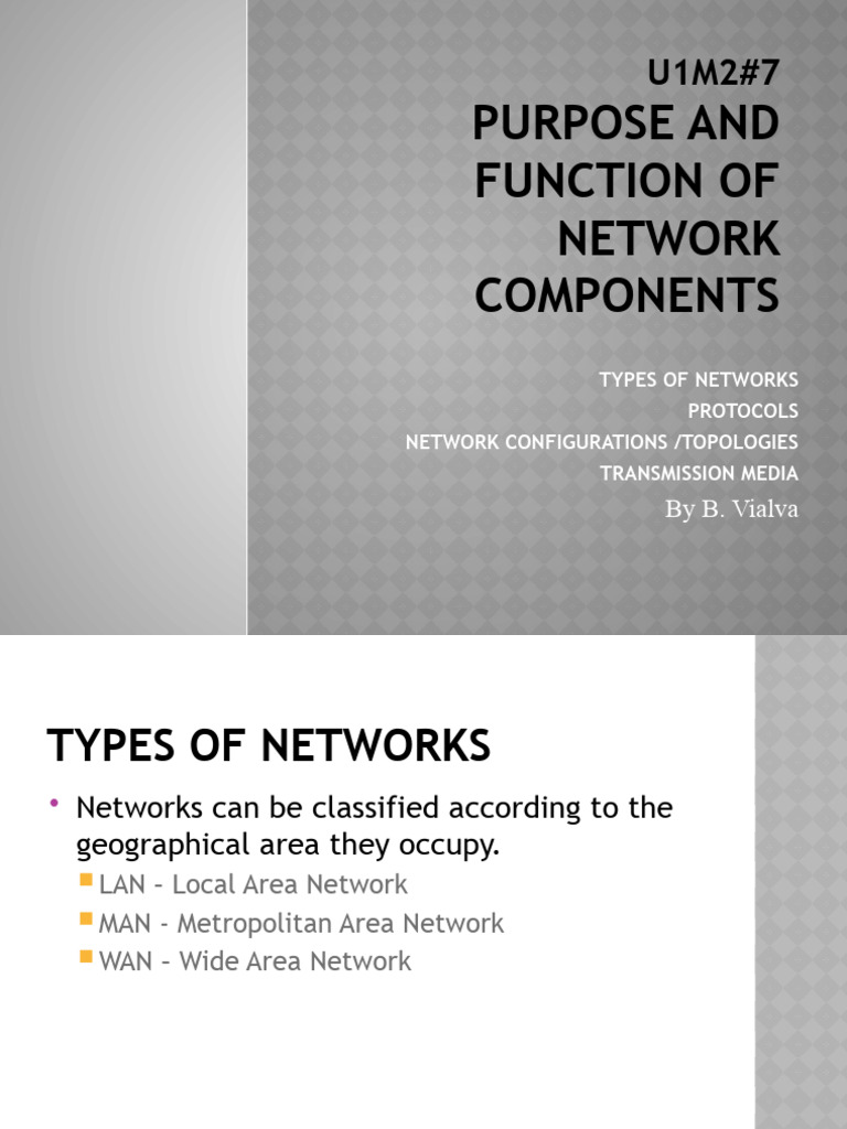 7 Components of A Network | Download Free PDF | Computer Network | Network Topology