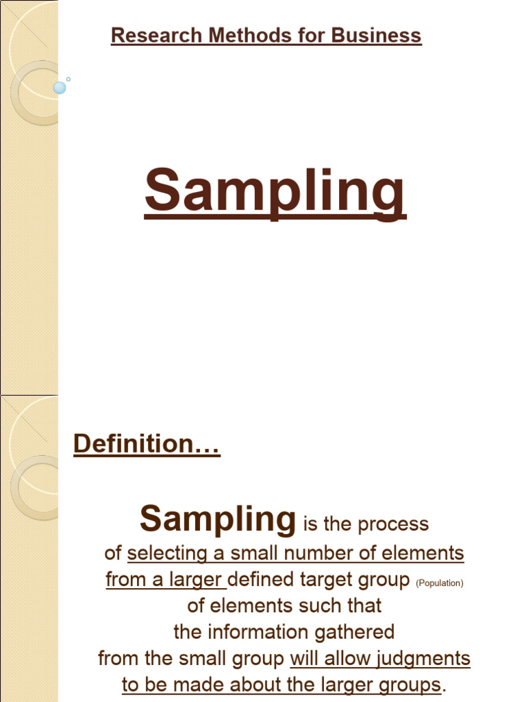 Sampling | PDF | Sampling (Statistics) | Stratified Sampling