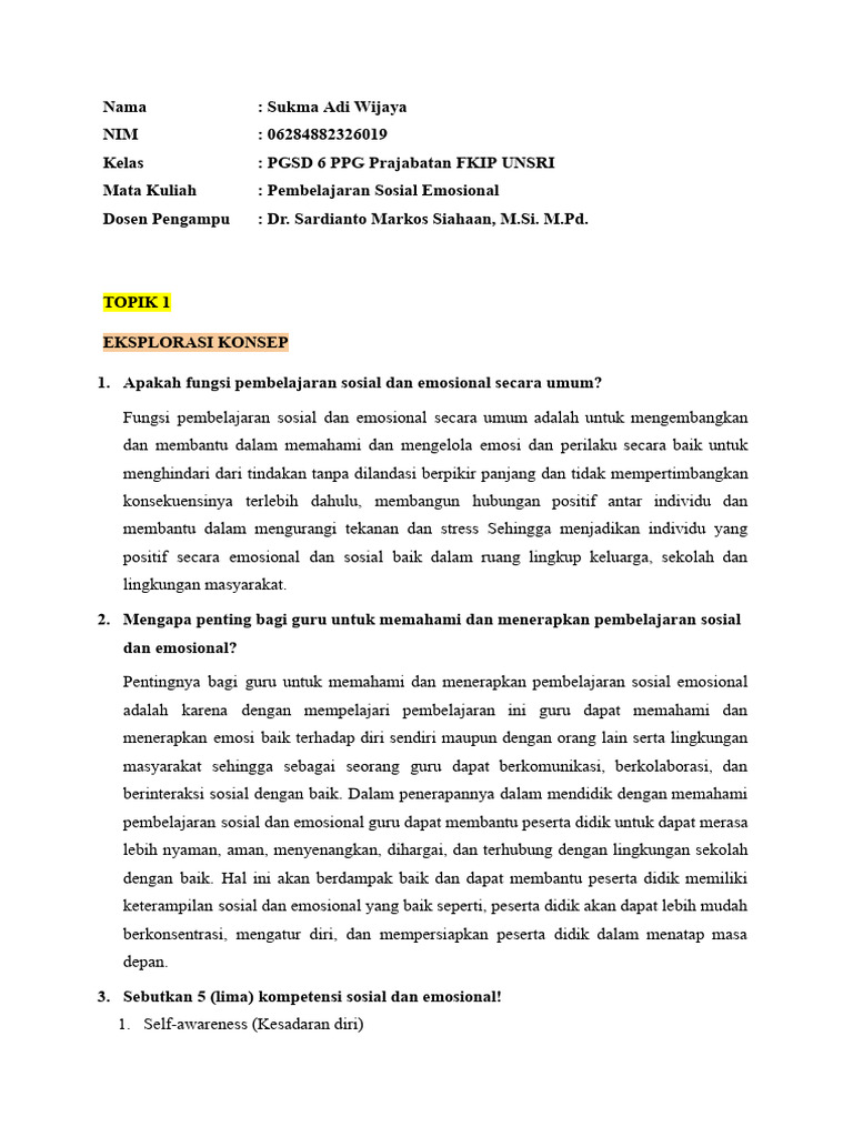 Eksplorasi Konsep - PSE - Topik 1 | PDF