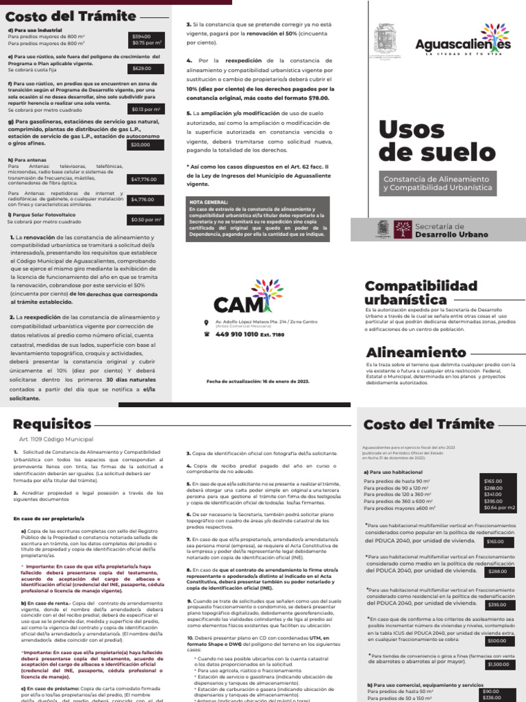 D20230127153150_TRIPTICO DE USOS DE SUELO (2).cdr 2023 | PDF | Derecho privado | Ley común