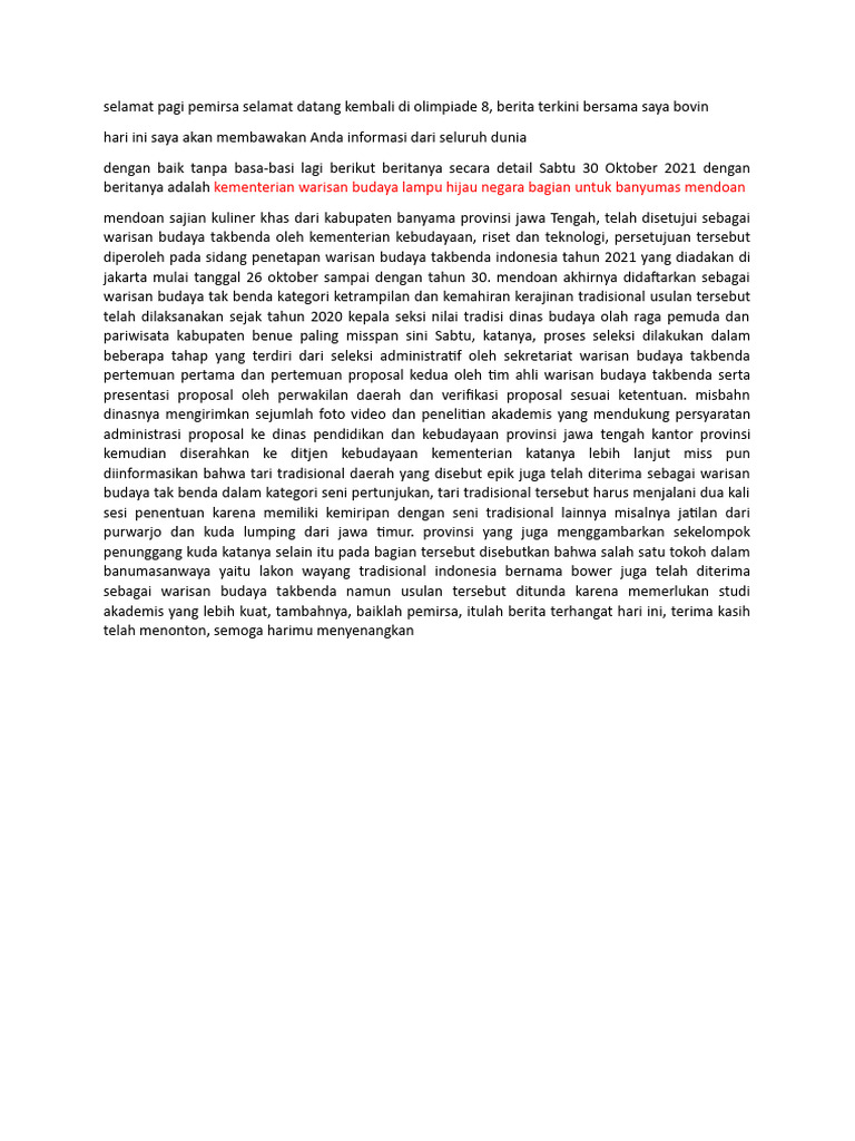 News Reader Aksara 2024 | PDF | Indonesian Cuisine