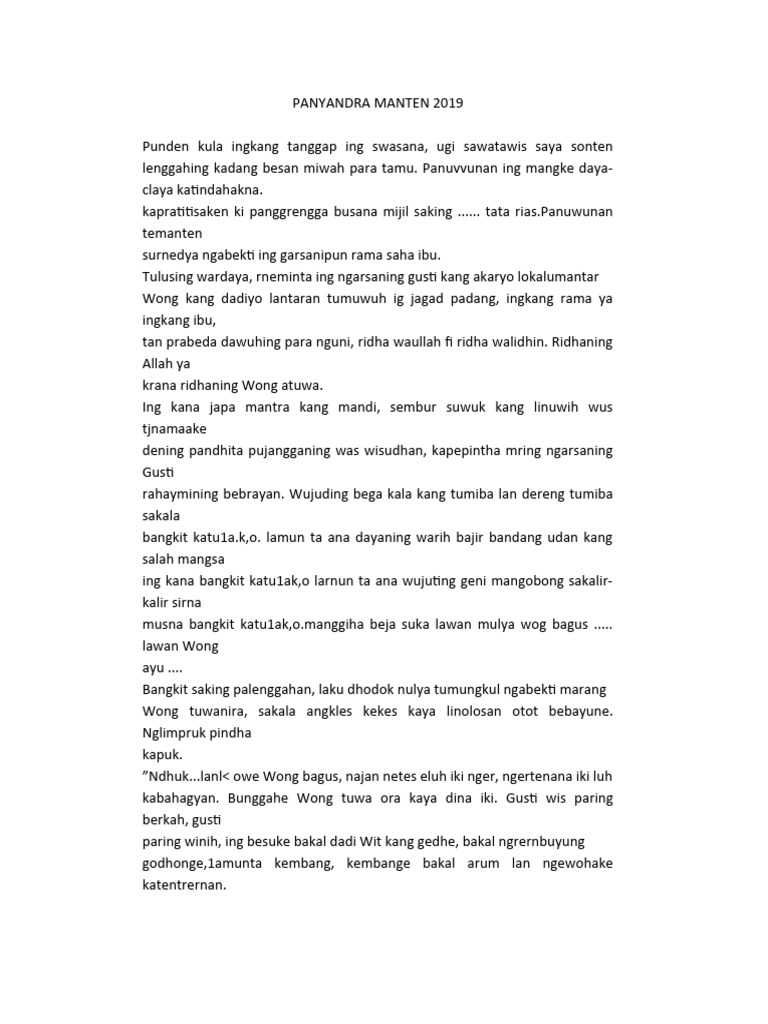 PANYANDRA MANTEN 2019 | PDF
