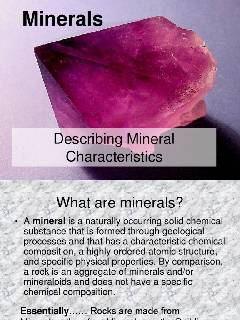 Describing Mineral Characterisitics | PDF