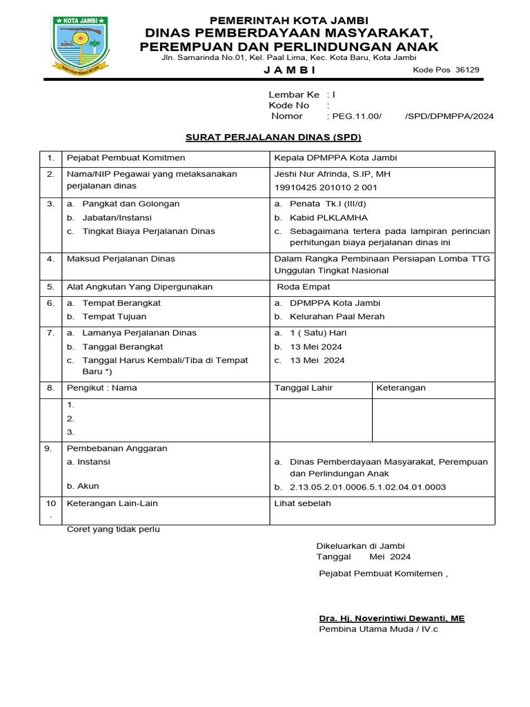 SPPD Format Baru | PDF
