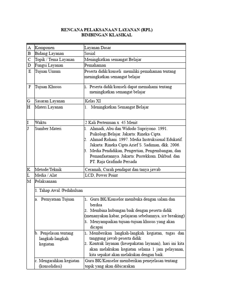 RPL Meningkatkan Semangat Belajar | PDF
