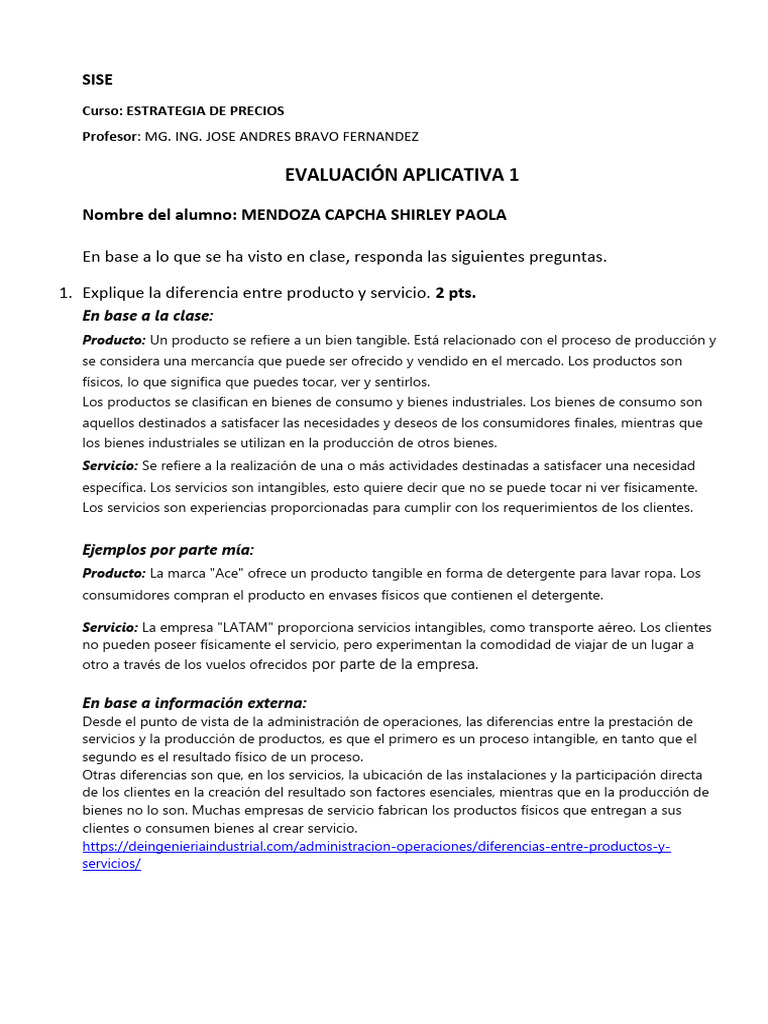 Pea 1 - Estrategía de Precios | PDF | Producto (Negocio) | Business