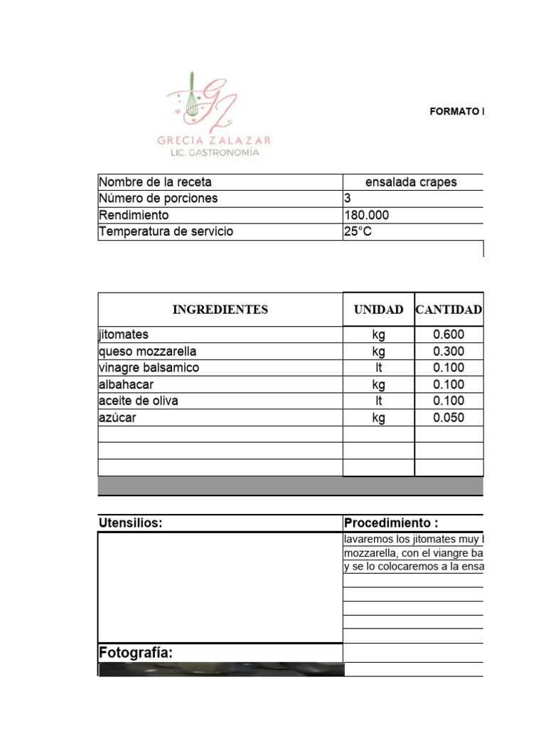 Ensalada Caprese | PDF