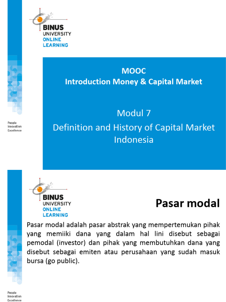 Sejarah Pasar Modal Indonesia | PDF