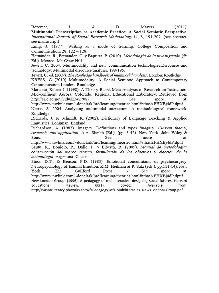 Multimodal Research Methodology Sources | PDF | Social Science