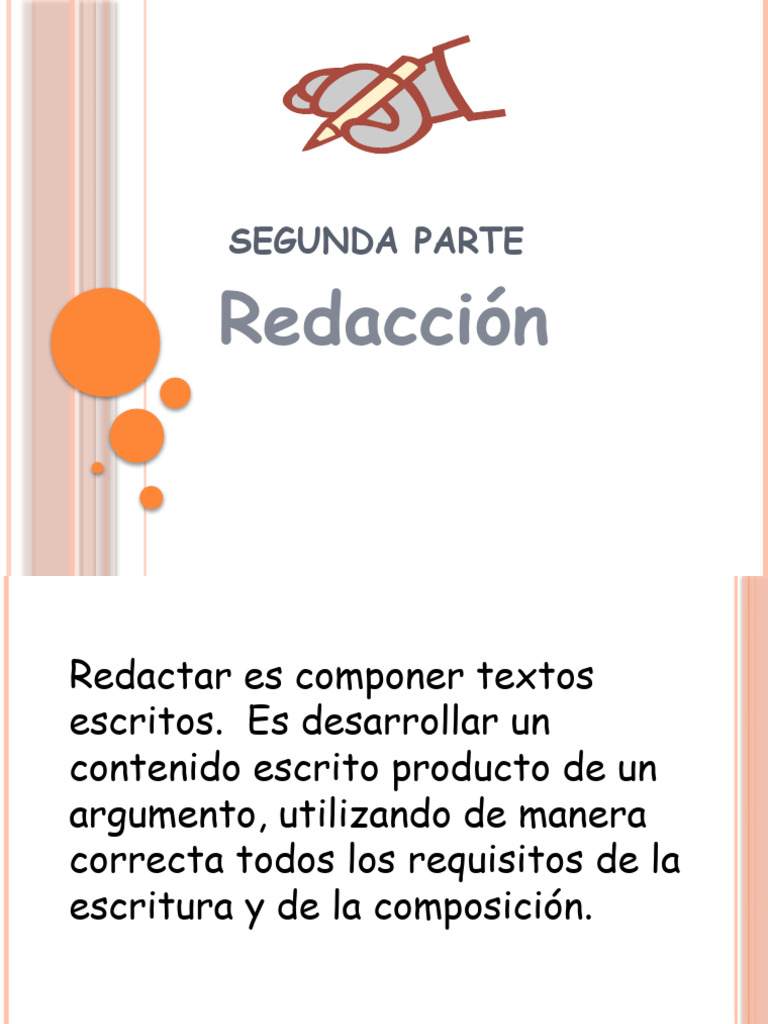 Qué Es Redactar | PDF | Oración (Lingüística) | Pensamiento