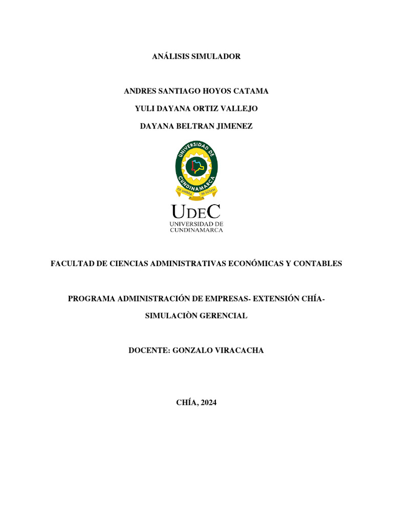 Analisis Simdef 2do Corte | PDF | Presupuesto | Business