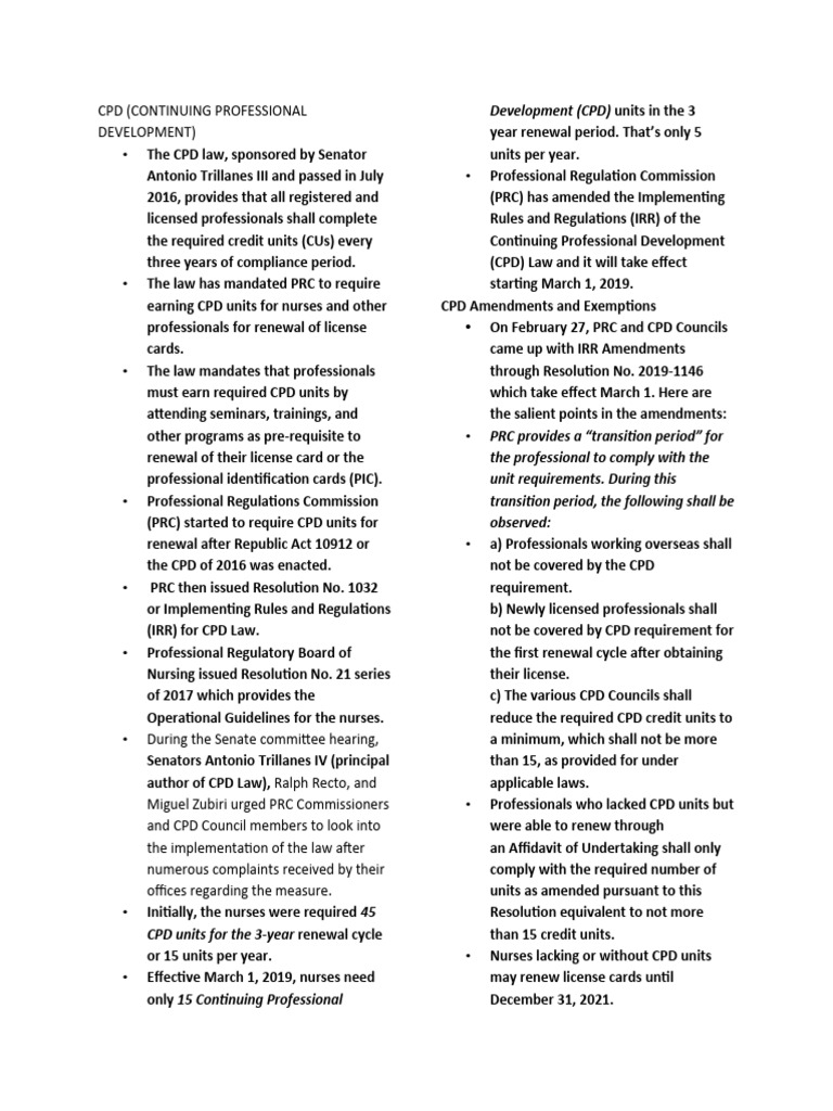 Cpd | PDF | Nursing | Tort
