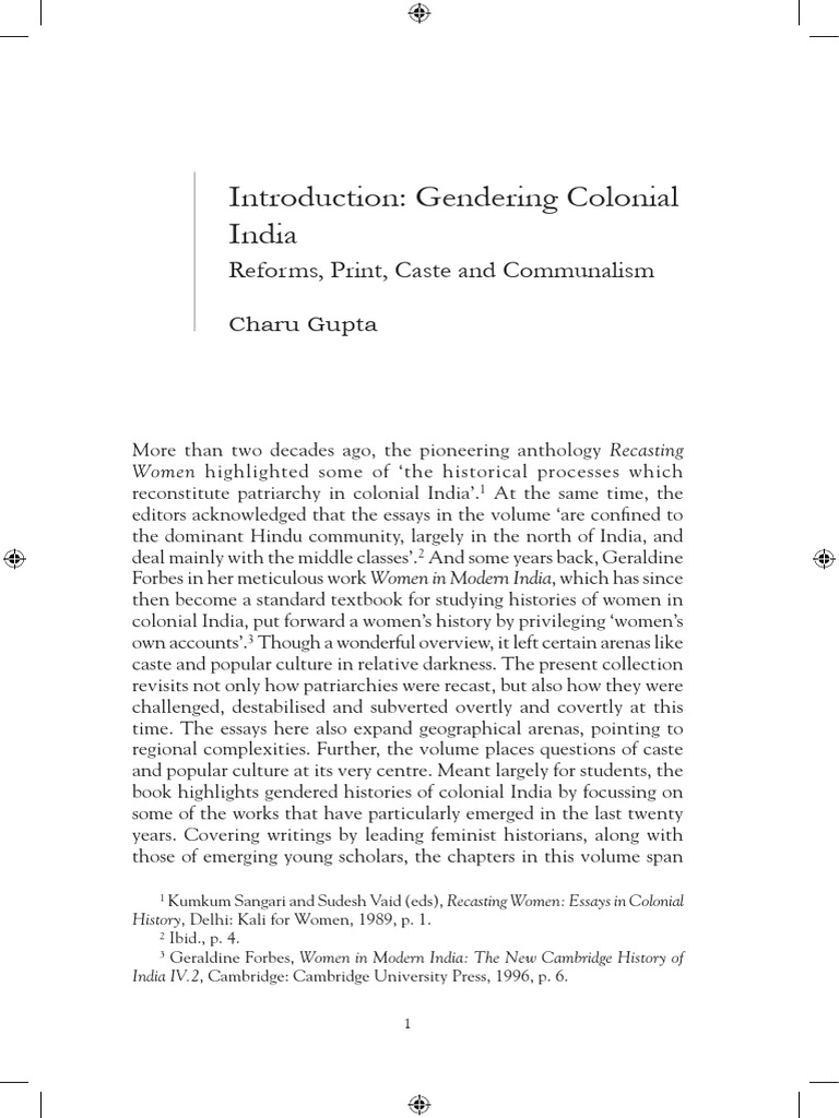Charu Gupta (Ed.) - Gendering Colonial India - Reforms, Print, Caste ... Charu Gupta (Ed.) - Gendering Colonial India - Reforms, Print, Caste ...