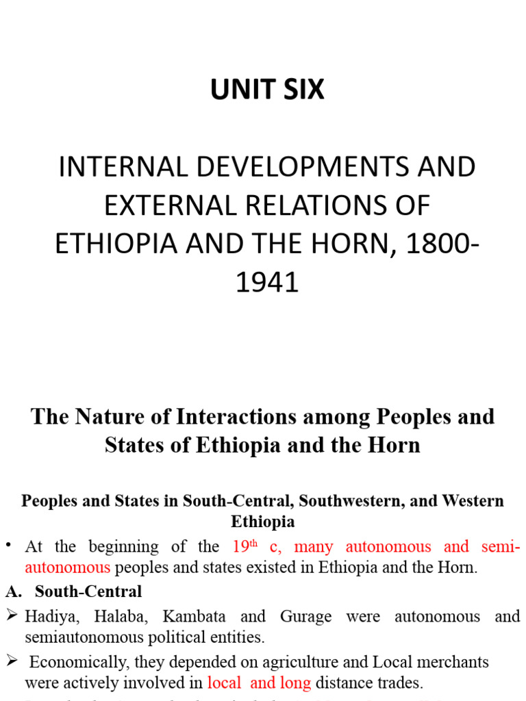 Unit Six | PDF | Ethiopia