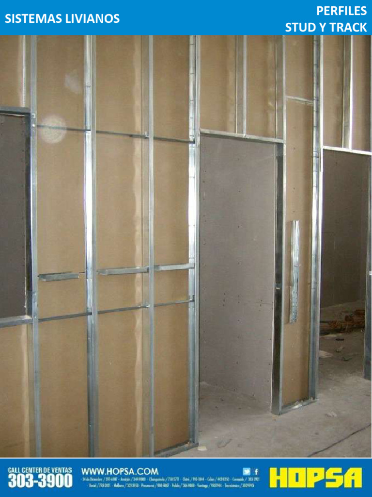 Stud y Track (FT Hopsa) | PDF | Acero | Zinc