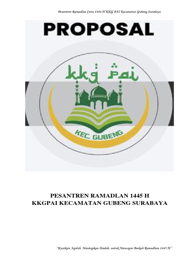 Proposal Ponram Kecamatan Gubeng 2024 | PDF
