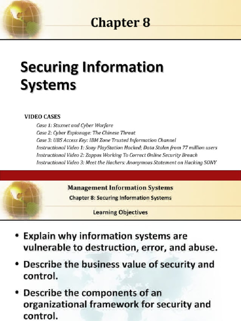 MIS CH08 Securing Information Systems | PDF