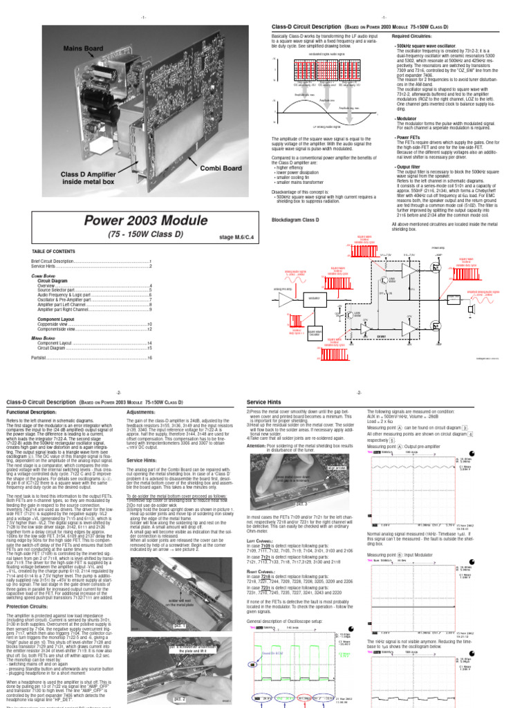 DD Philips - Power - 2003 - Module - 75-150w - Classd | PDF | Amplifier ...
