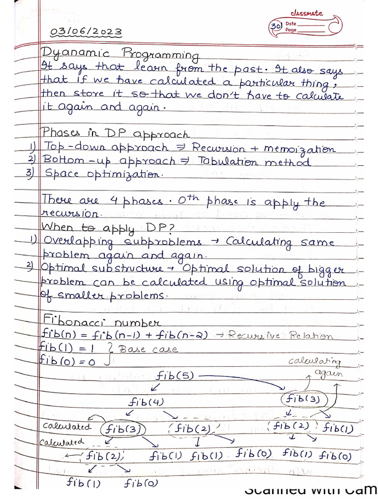 DP ClassI Notes 3rd June 2023 | PDF