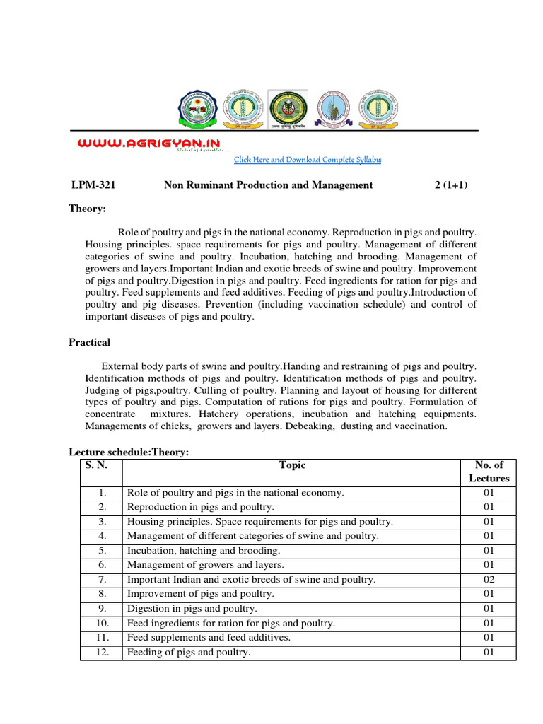 Non-Ruminant Production Overview | PDF | Pig | Poultry