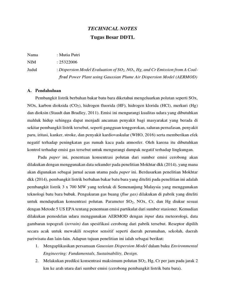 Contoh Technical Notes Mutia Putri - 25322006 | PDF | Metode & Bahan ...