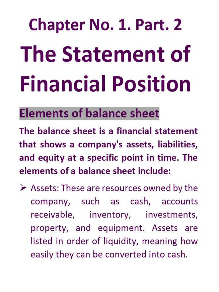 2nd. Platform. Chapter No.2 Part No.2 | PDF | Balance Sheet | Equity ...
