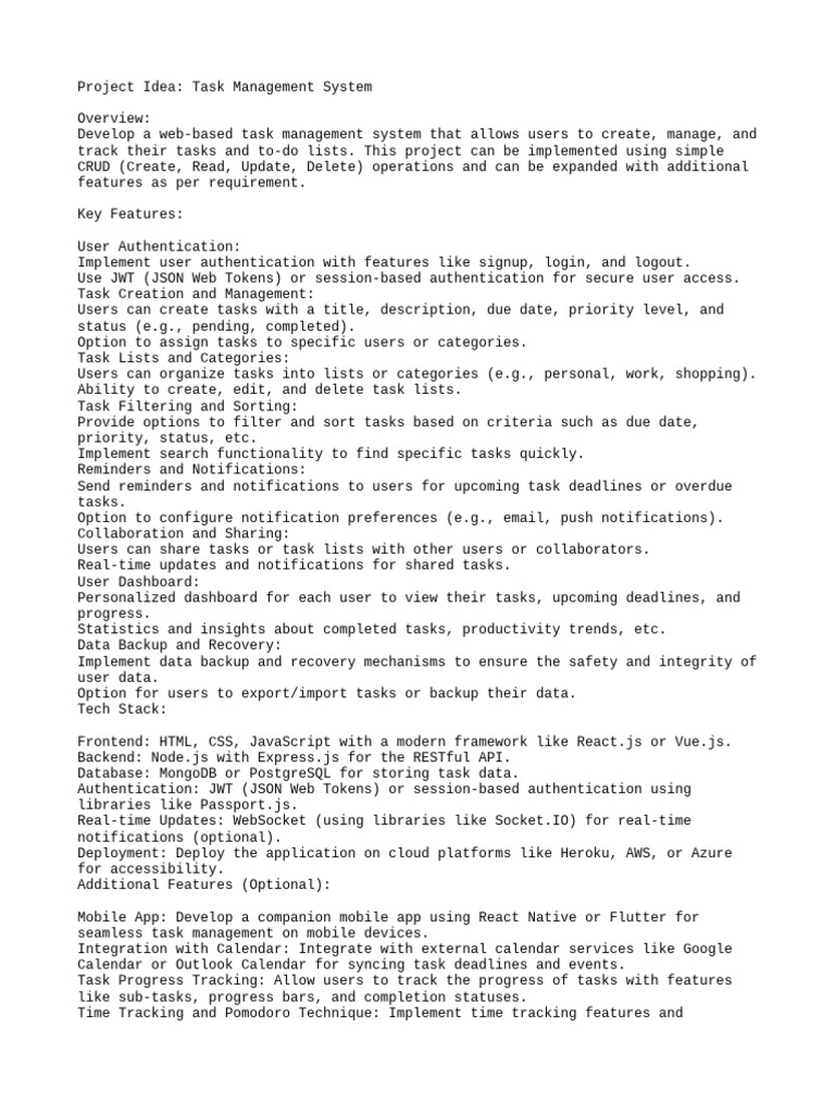 Project Idea | PDF | Databases | Web Application