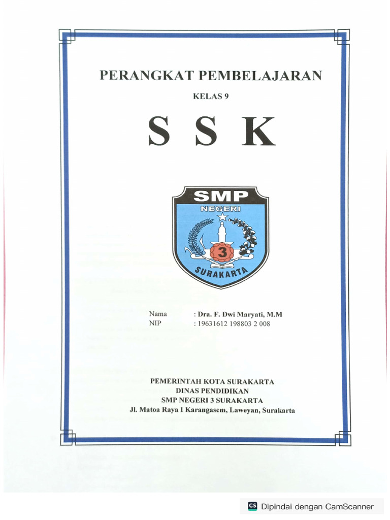 4 Modul Ajar SSK IX_Dwi | PDF