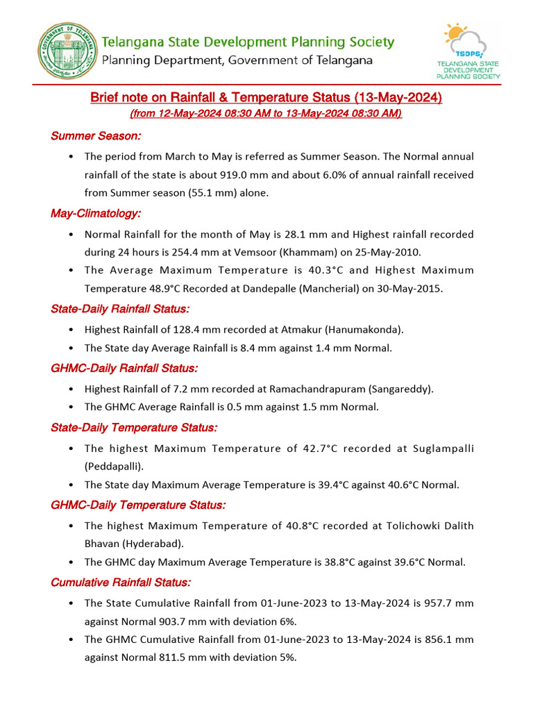 Daily Weather Report | PDF | Climate | Atmosphere