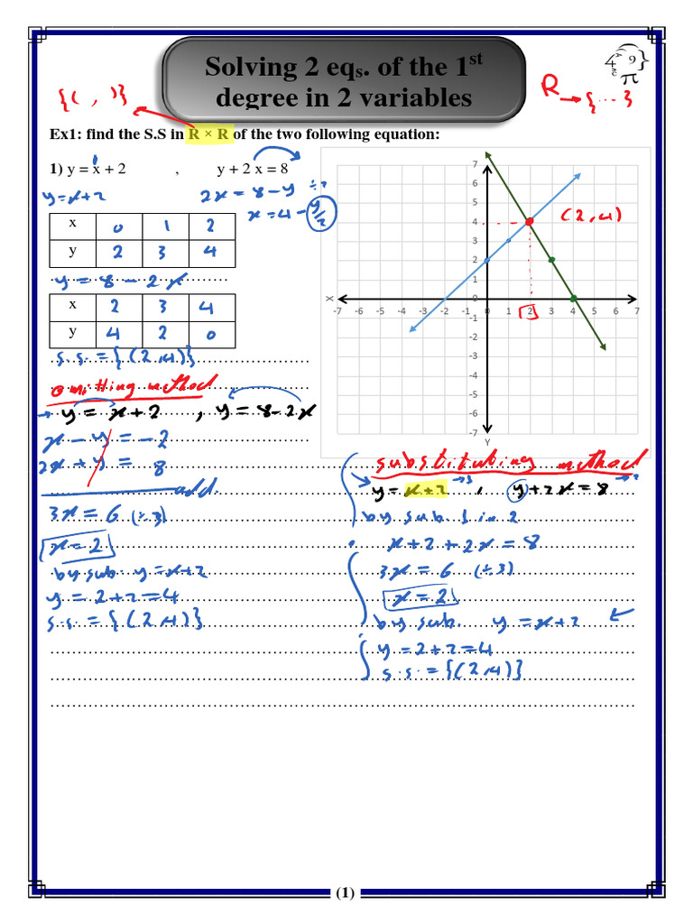 lesson 1 , 2center | PDF | Equations | Mathematical Objects