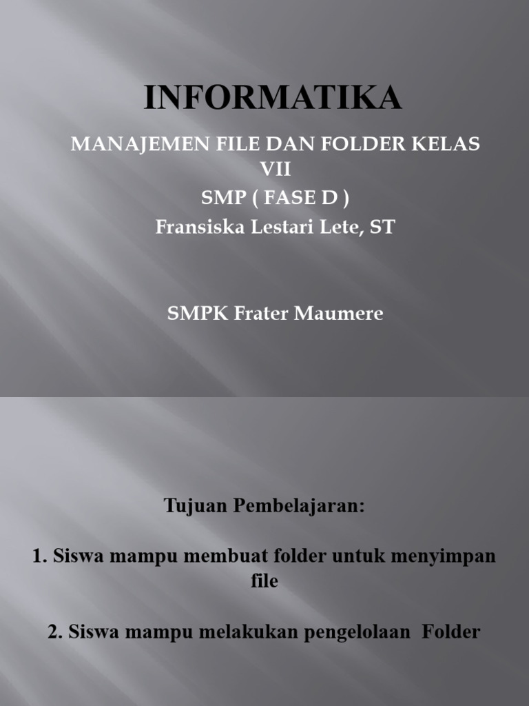 Folder Dan File | PDF | Komputer