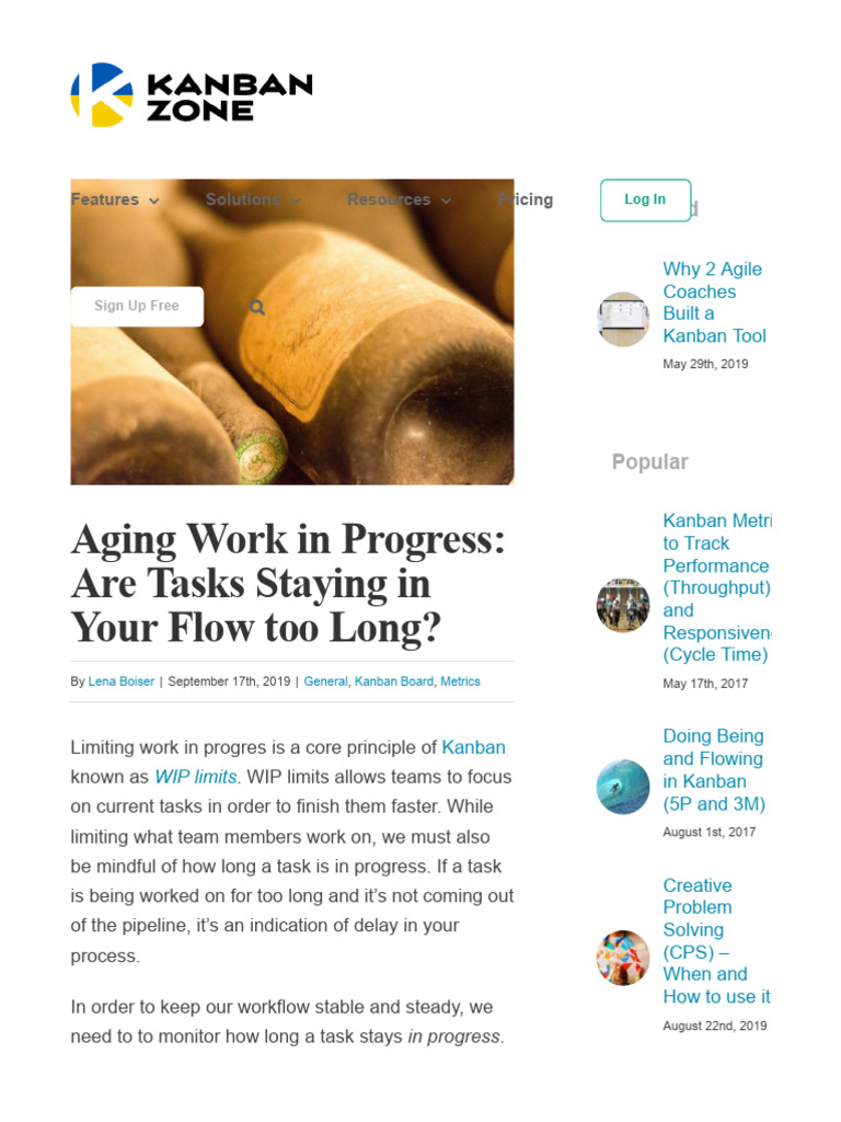 Optimize Kanban with WIP Aging Metrics | PDF | Scrum (Software Development) | Agile Software ...