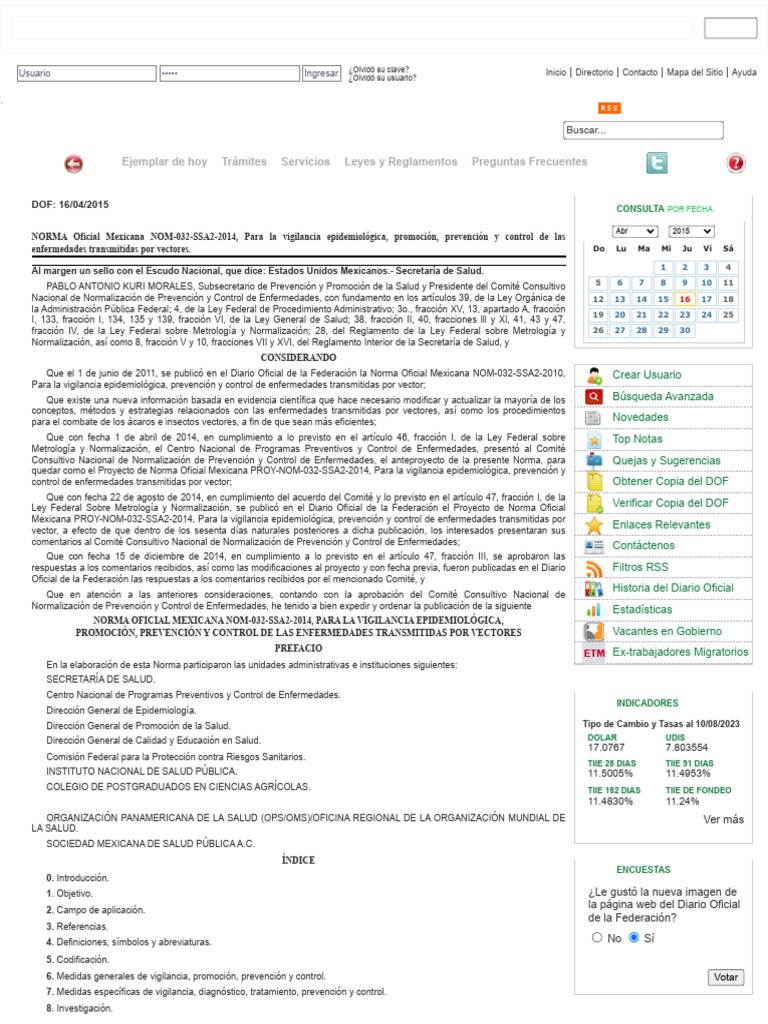 Nom 032 | PDF | Mosquito | Insectos