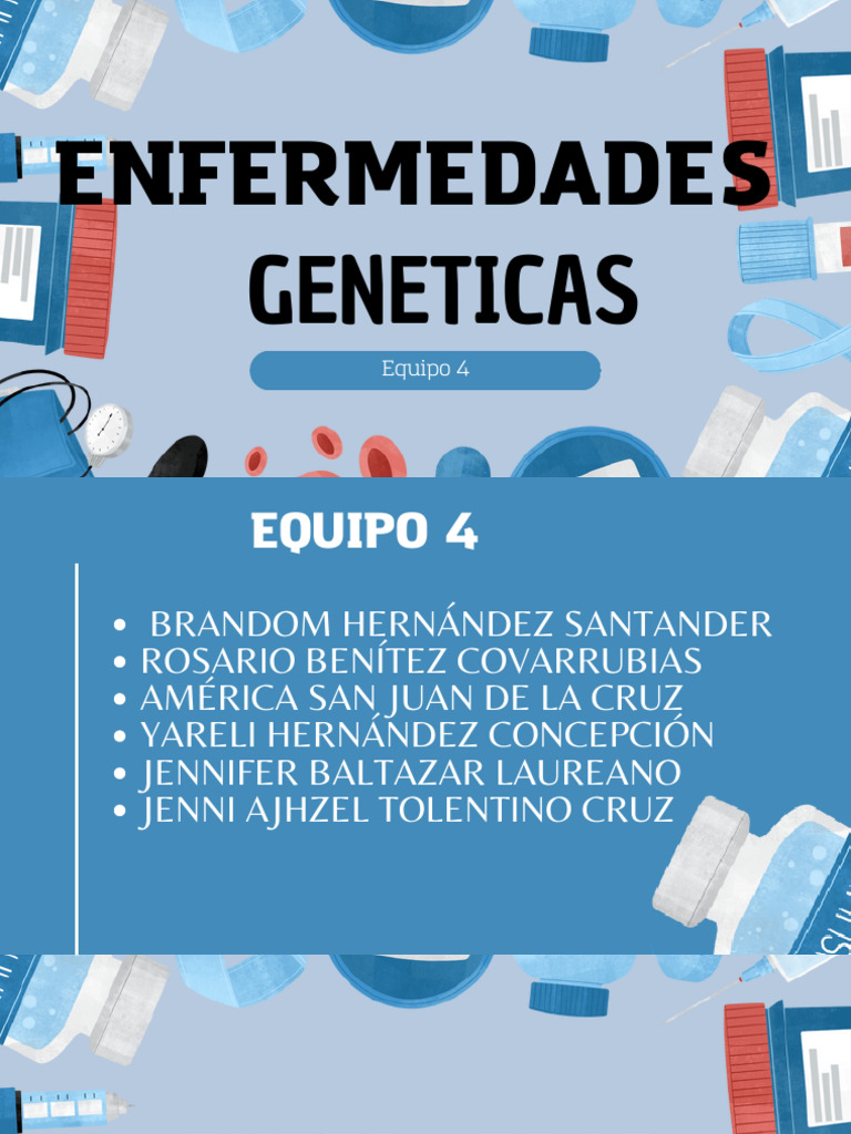 Enfermedades Geneticas | PDF | Enfermedades y trastornos | Especialidades Medicas