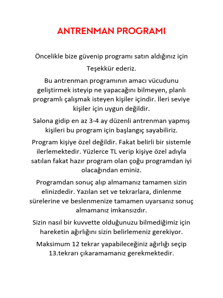 Sporcu Kafasi Antrenman Programi - 221003 - 213759 | PDF