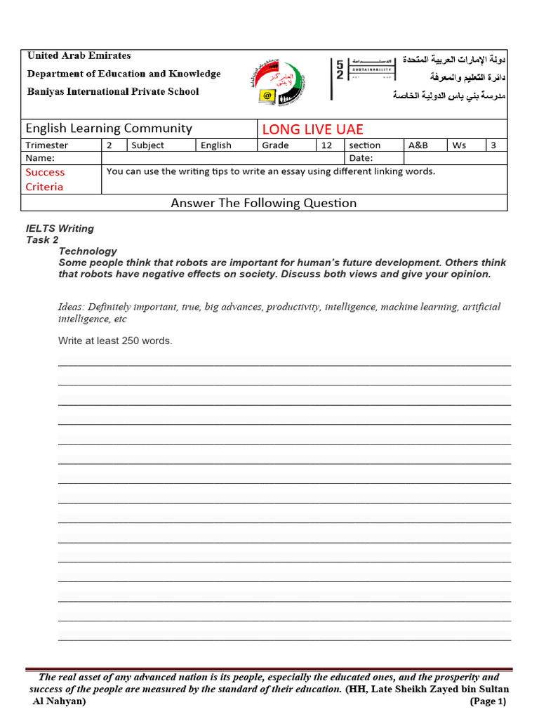 IELTS Writing Task 2 Technology | PDF | Intelligence | Learning
