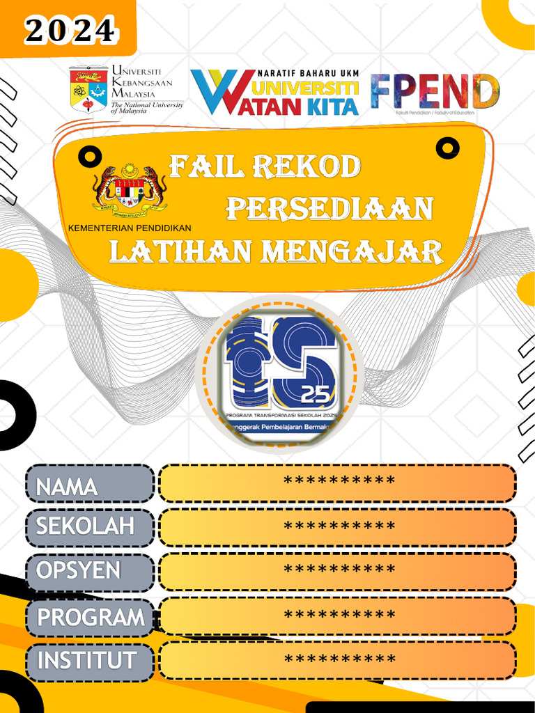 Template Fail Rekod Mengajar Guru LM 2024 | PDF