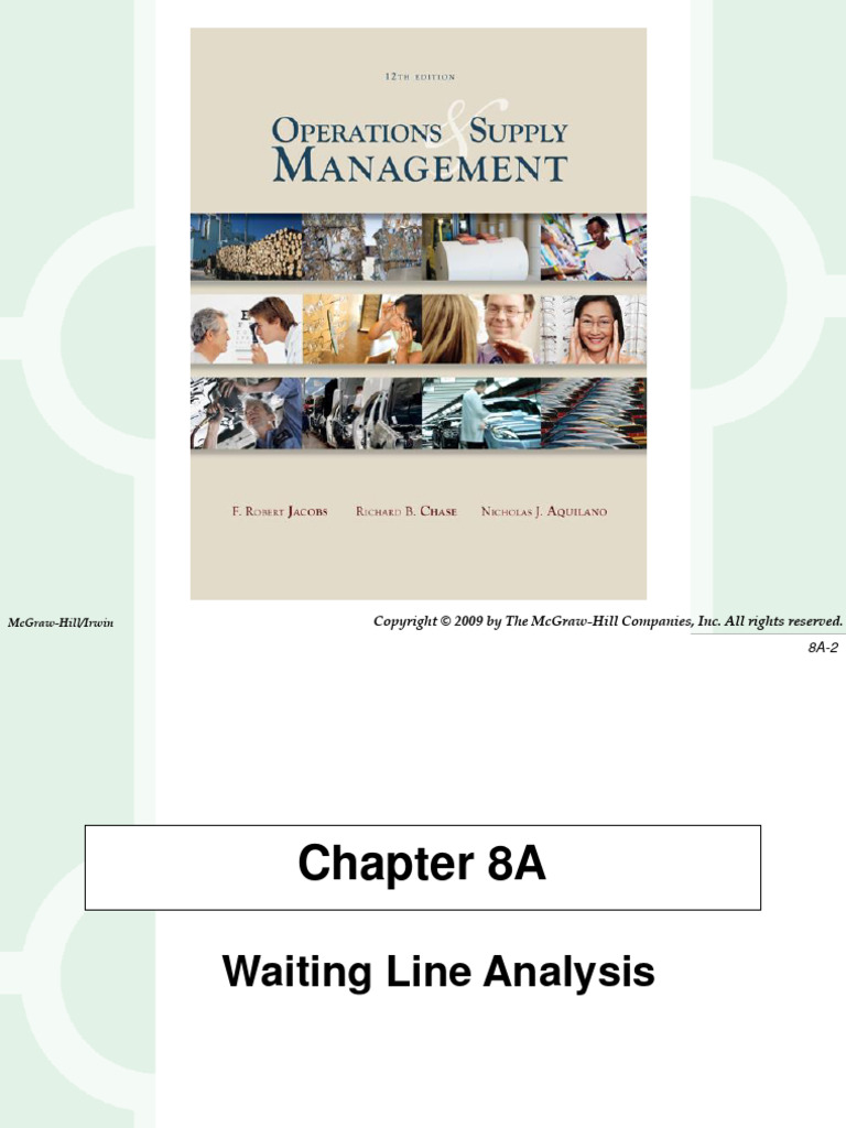 Chap08A Waiting Line Analysis | PDF | Statistical Theory | Applied Mathematics